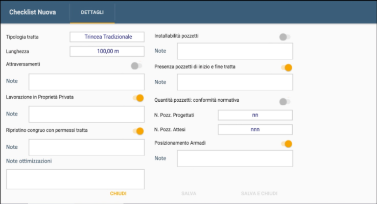 11.2. COMPILARE LE CHECKLIST INFRASTRUTTURA